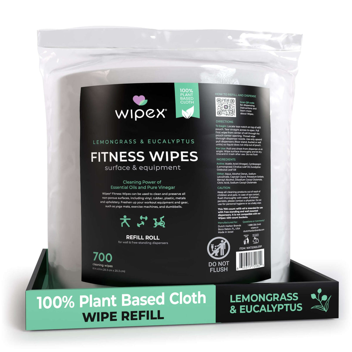 Stakt x Wipex: 700 Plant-Based Gym Wipes Bulk Refill Roll | Natural Fi ...